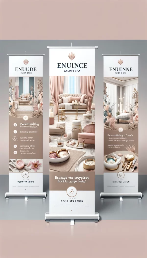 Beauty Salon and Spa Retractable Banner Stand | InInOutSigns