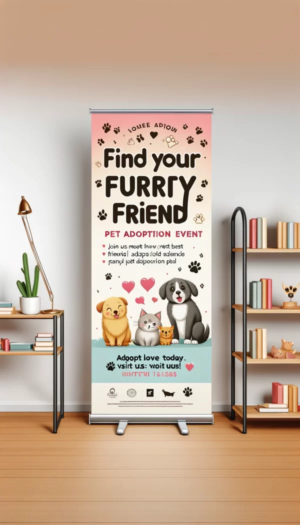 Pet Adoption Event Retractable Banner Stand | InInOutSigns